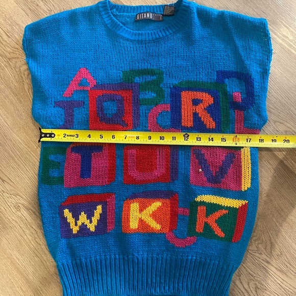 Gitano | Tops | Colorful Alphabet Sweater Vest | Poshmark